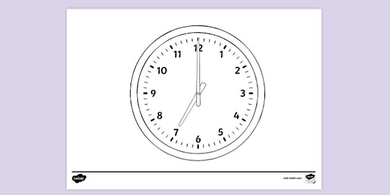 Clock Timekeeping Colouring Sheet | Colouring Pages - Twinkl