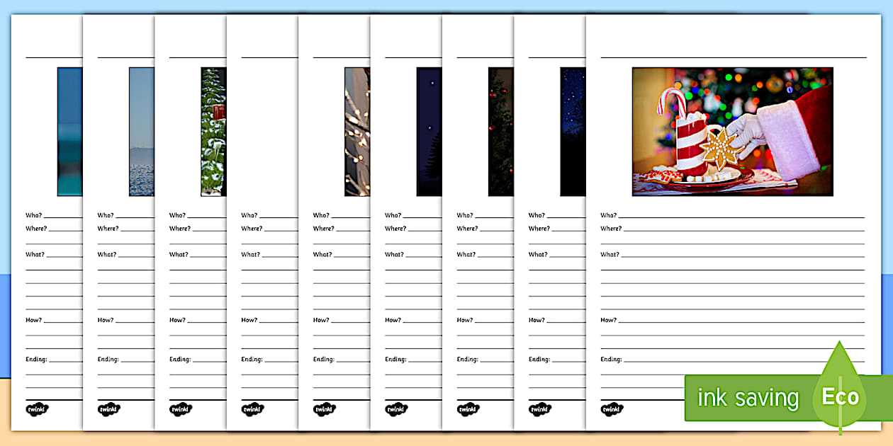 SA Christmas Writing Picture Prompt Worksheets - Twinkl