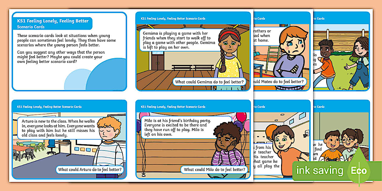 KS1 Loneliness and Feeling Better Activity | Twinkl - Twinkl