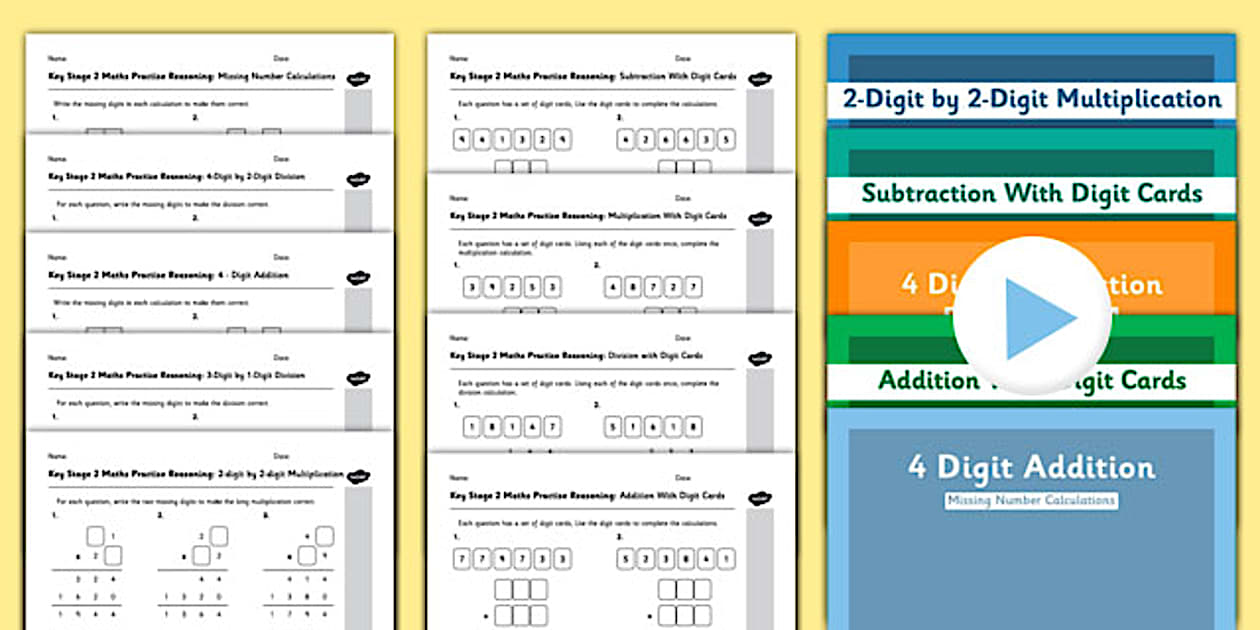 KS2 Reasoning Test Practice - Missing Number Problems & Calculations Bumper