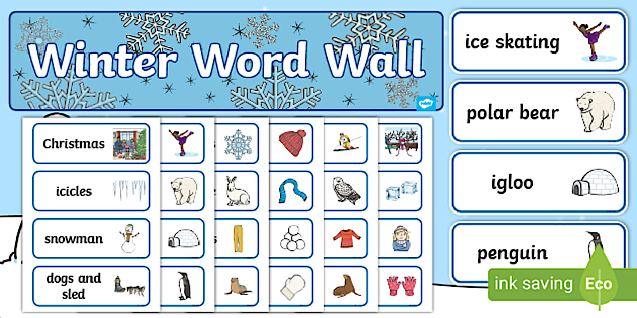 Winter Word Wall Pack (teacher made) - Twinkl
