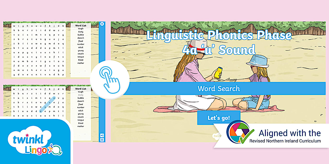 Linguistic Phonics Phase 4a ‘u’ Sound Interactive Word Search
