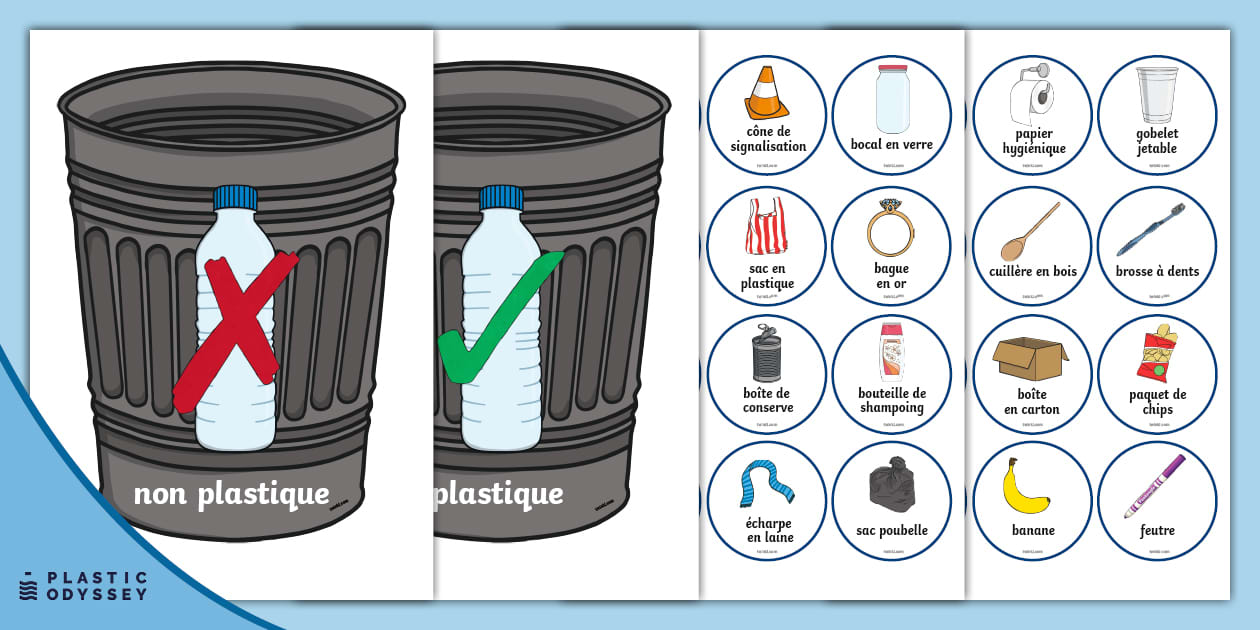 * NEW * Plastic Odyssey - activité de tri plastique ou non plastique
