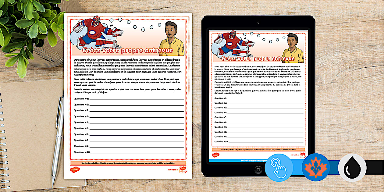Indigenous Voices: Create Your Own Interview French