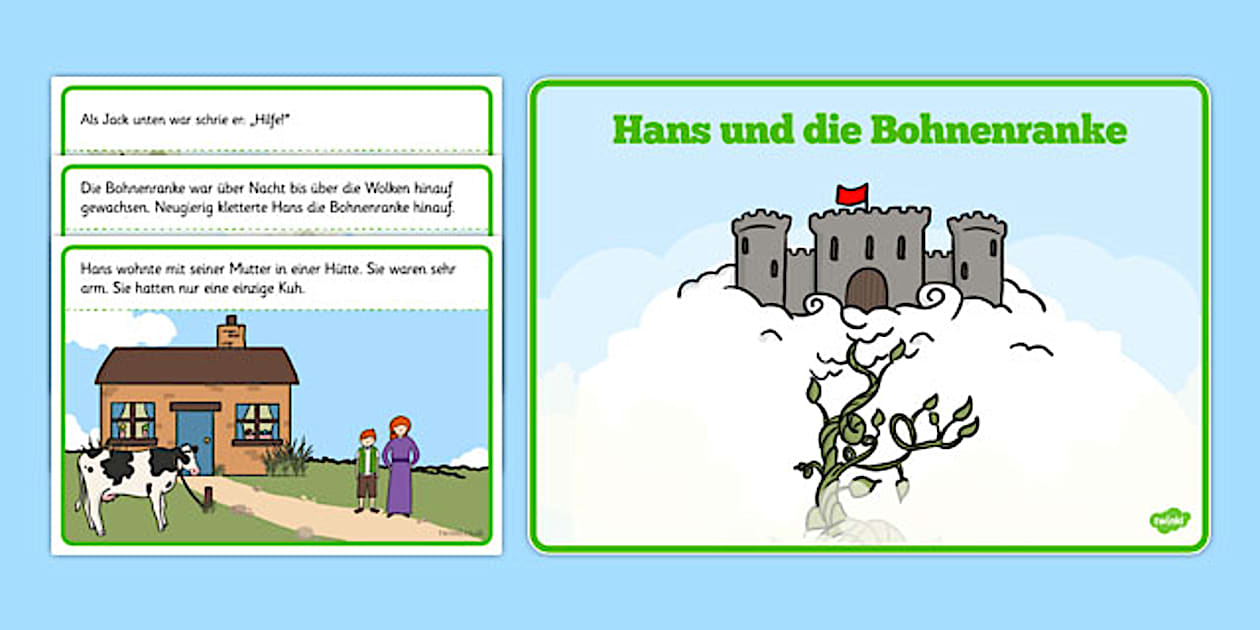 Hans und die Bohnenranke Jack and the Beanstalk Story German
