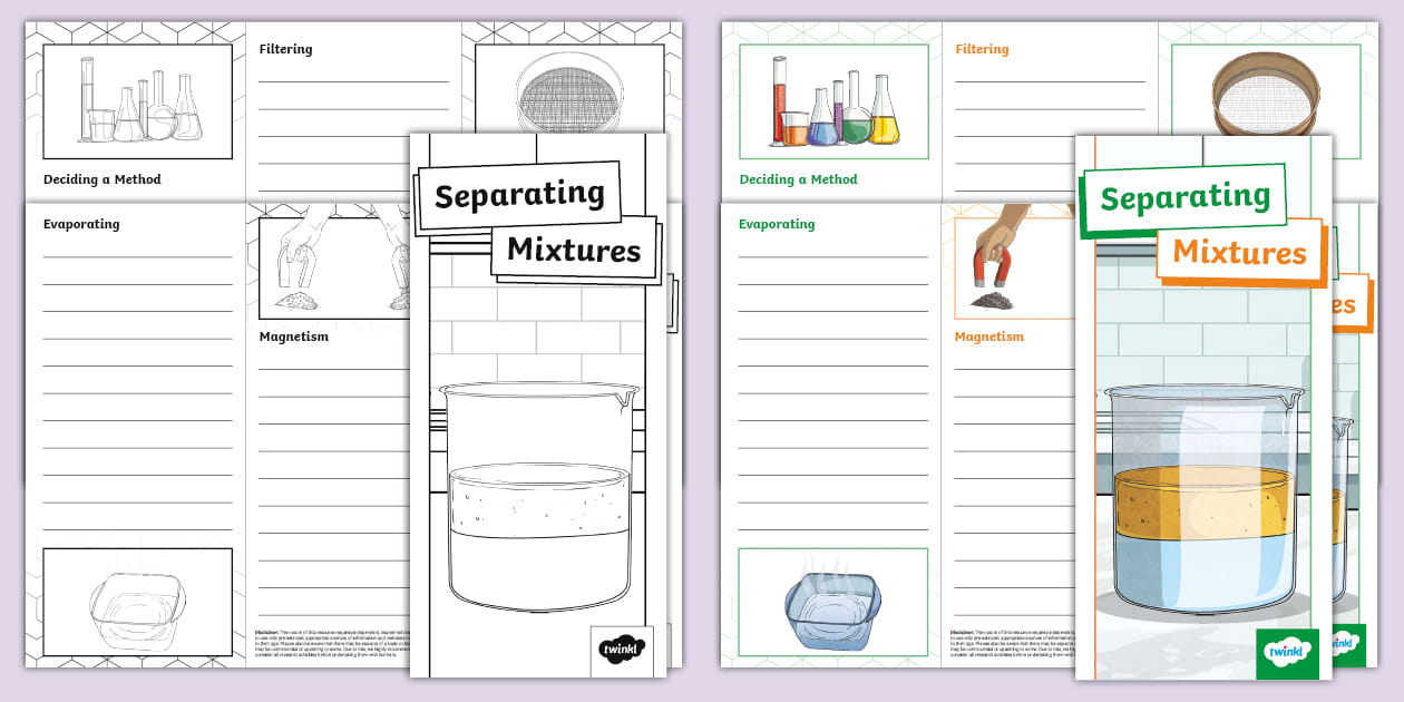 Separating Mixtures Leaflet Template (teacher made) - Twinkl