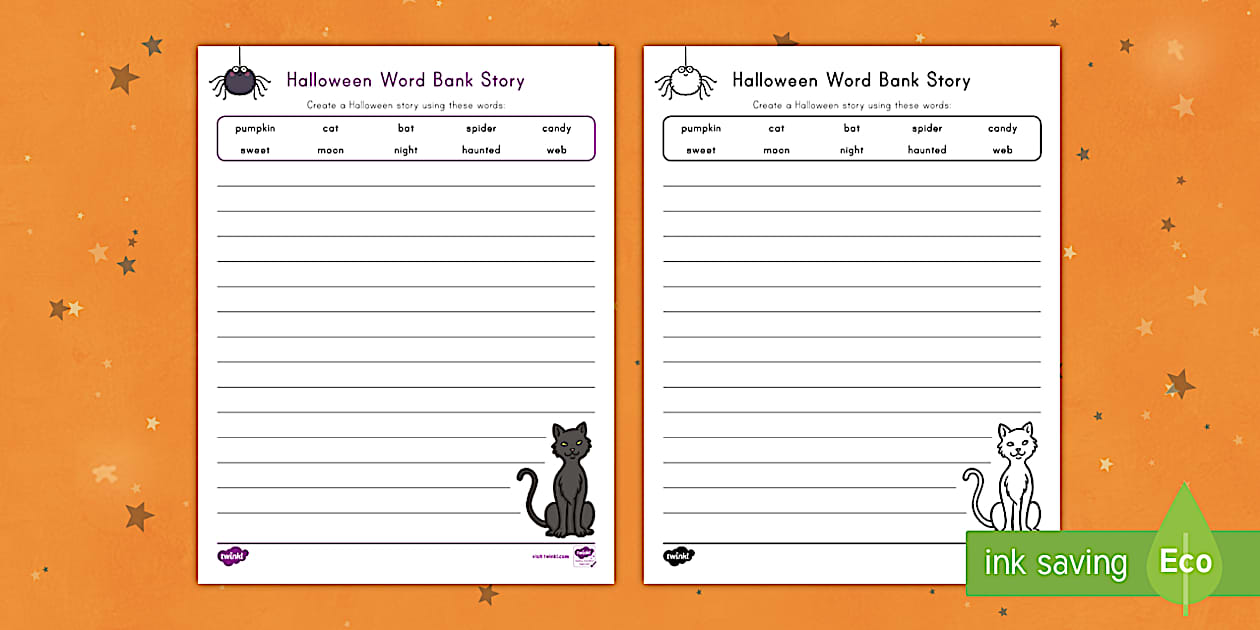 Halloween Story Template for K-2nd Grade | Twinkl USA