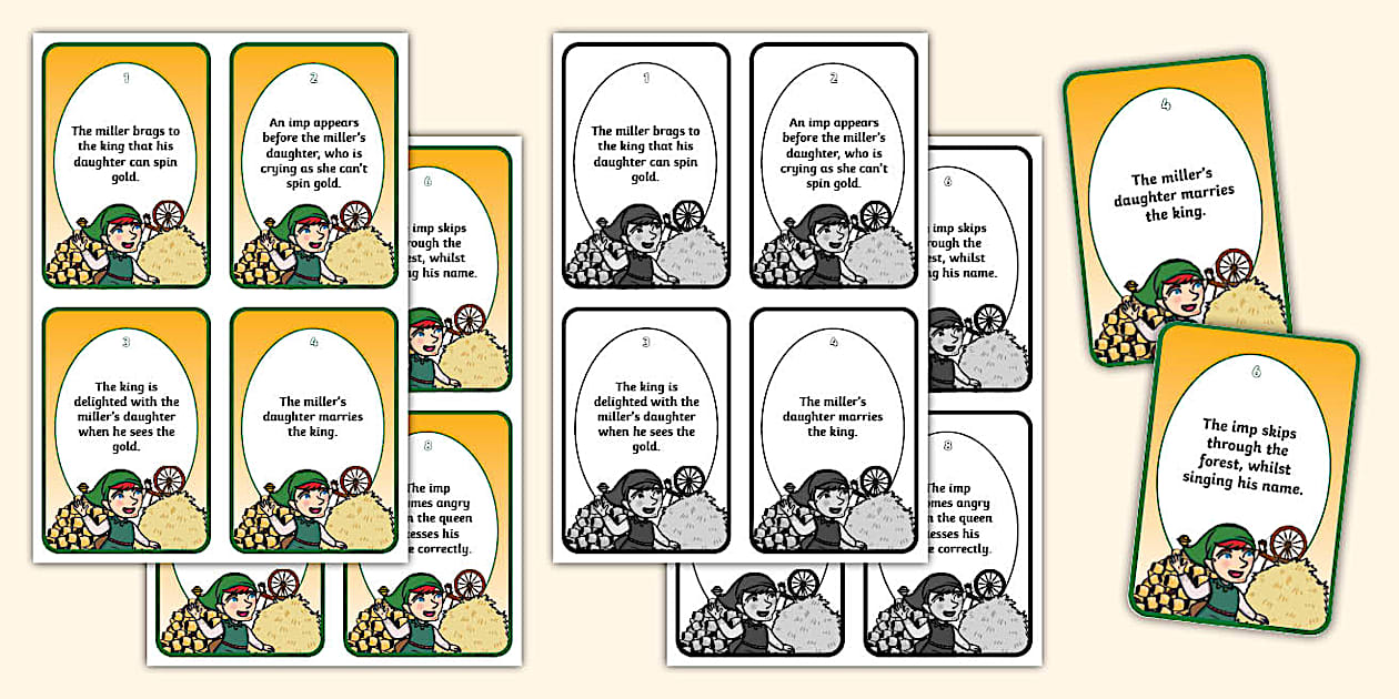 Rumpelstiltskin Freeze Frame Drama Flashcards