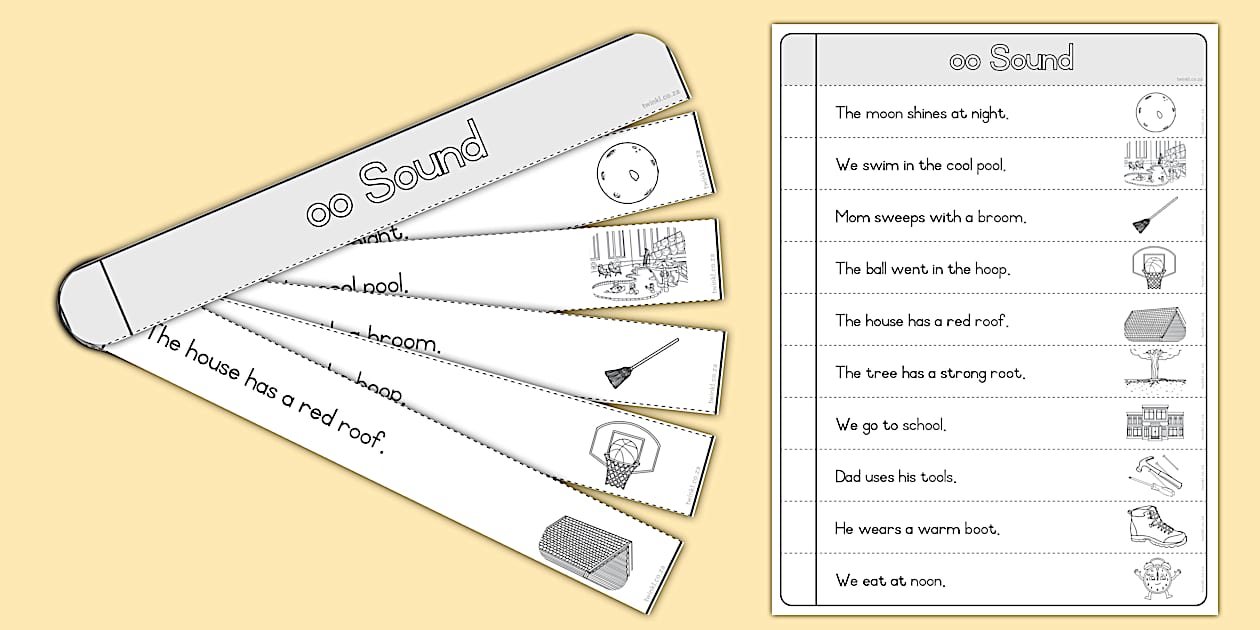 Grade 2 Phonics Reading Strips oo (teacher made) - Twinkl