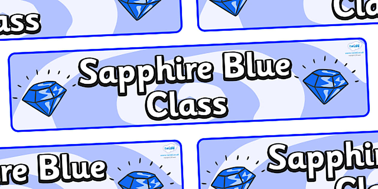 Sapphire Blue Themed Classroom Display Banner (teacher made)
