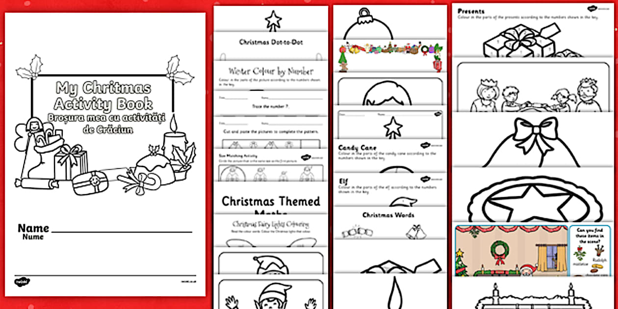 Christmas Activity Photocopy Pack Activity Pack - English/Romanian