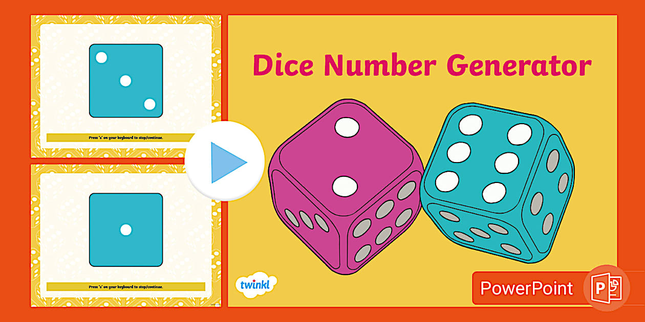 Online Interactive Dice Number Generator PowerPoint - Twinkl