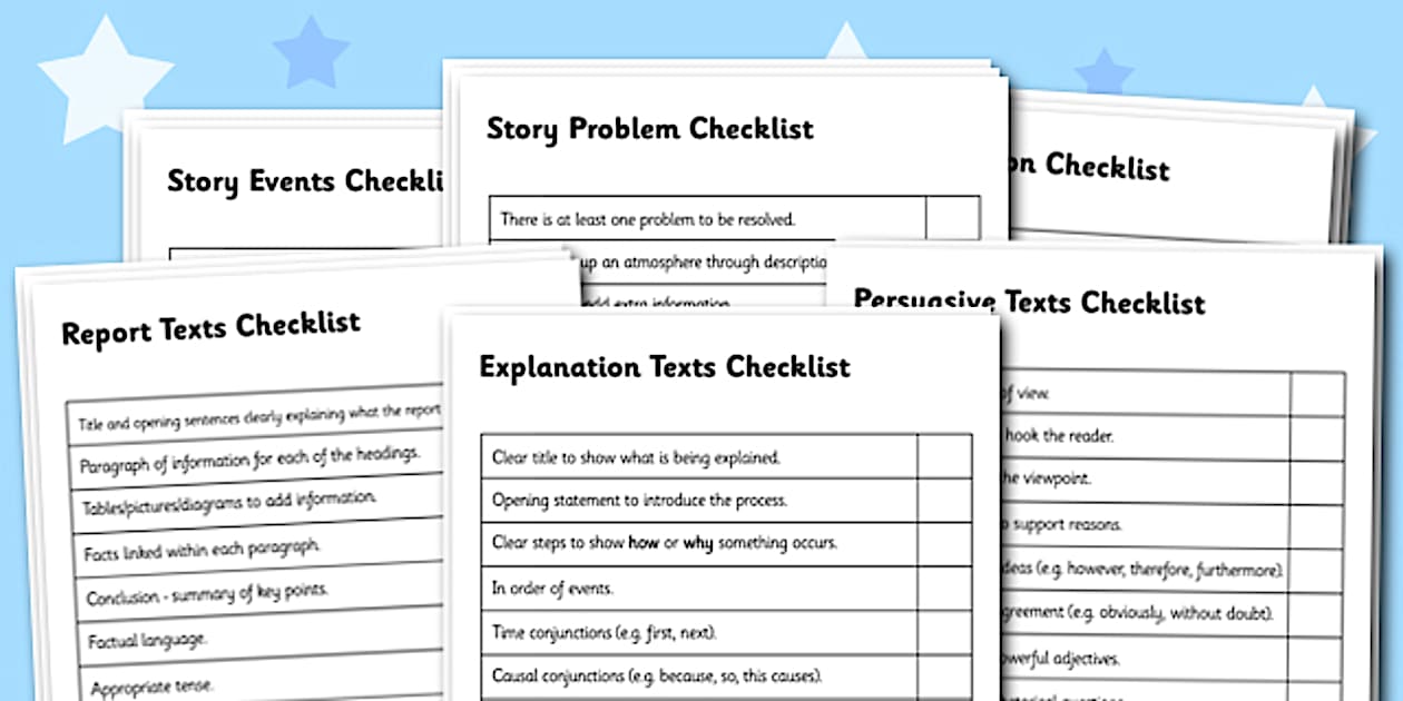 Editable Writing Genres KS2 Checklist Pack - Twinkl