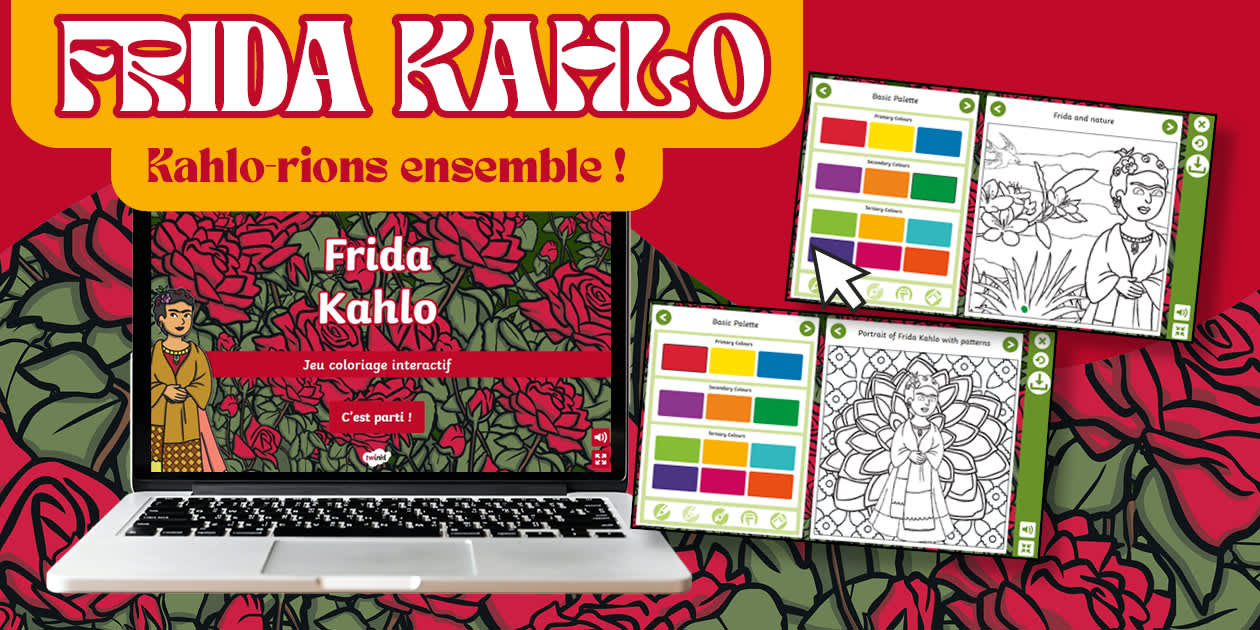 Jeu coloriage interactif : Frida Kahlo
