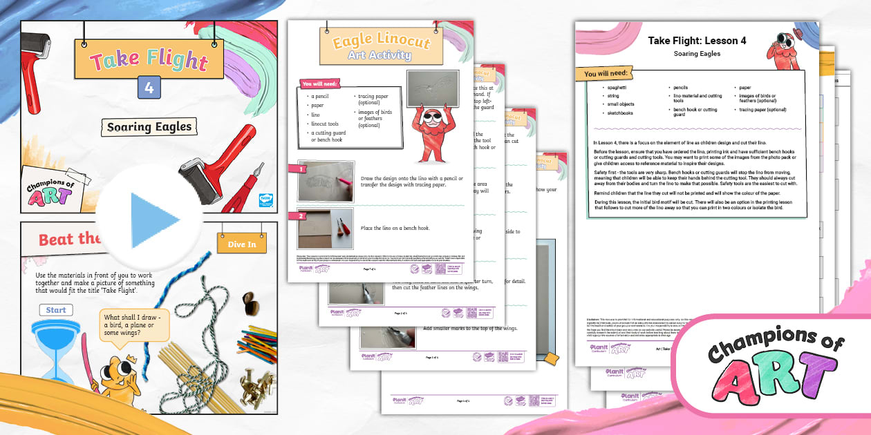 Champions of Art: UKS2 Take Flight - Lesson 4 (teacher made)