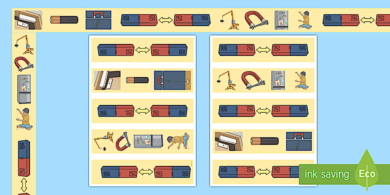 Magnets Display Borders - Magnetism- AC9S4U03 (teacher made)