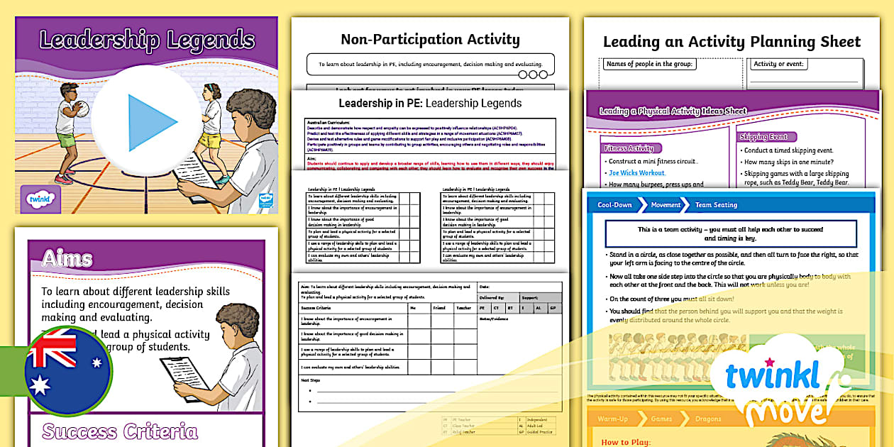 Move PE Year 6 Leadership in PE Lesson 6: Leadership Legends