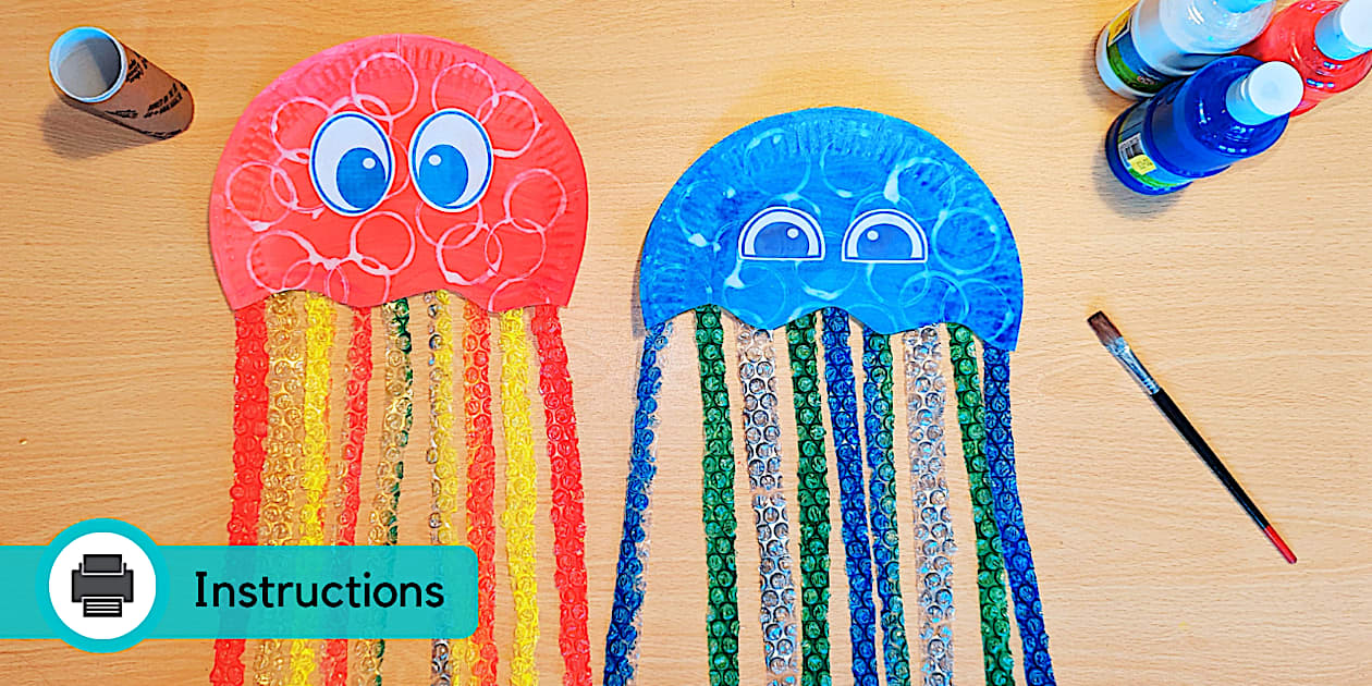 Paper Plate Jellyfish Recycled Craft | Twinkl Resources