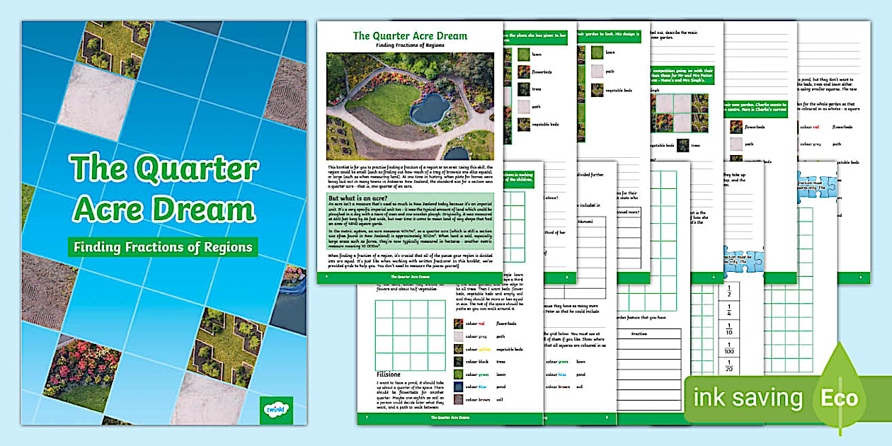 Year 5-6 Find Fractions of Regions Booklet (teacher made)