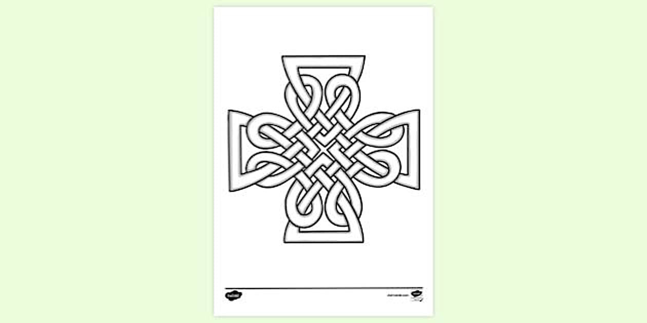Printable Celtic Designs Colouring Page (teacher made)