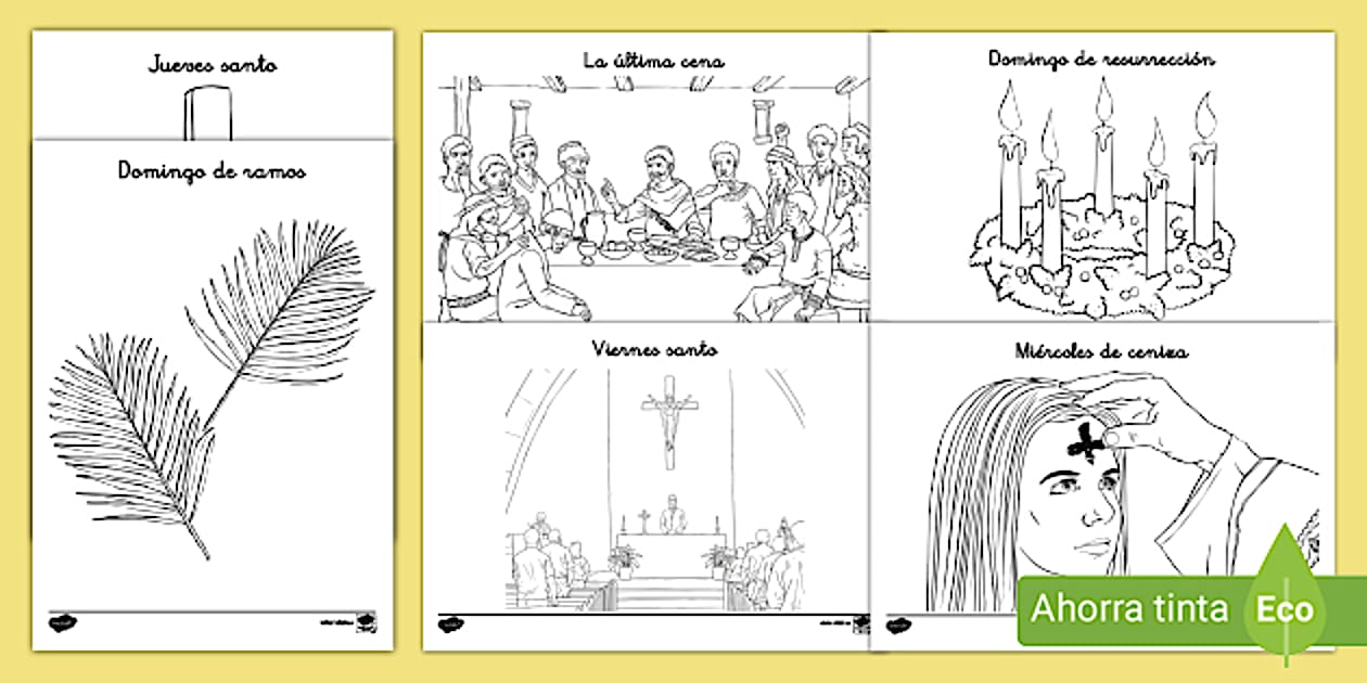 Dibujos de la Cuaresma para colorear | Hojas de colorear