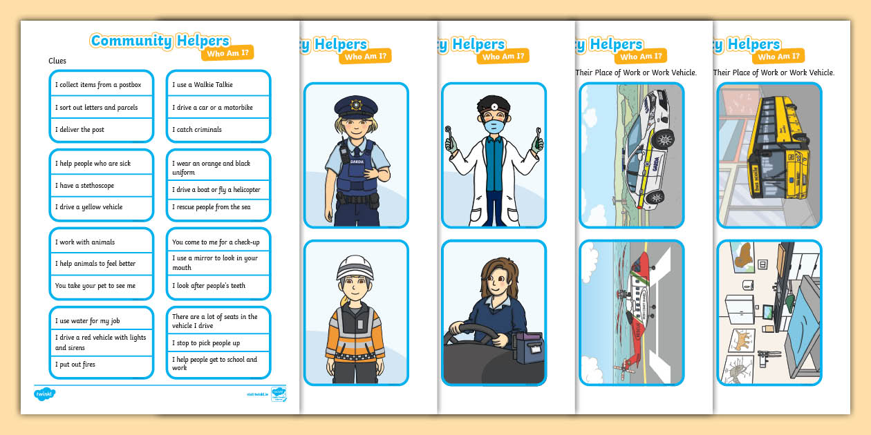 Community Helpers - Who Am I? (teacher made) - Twinkl