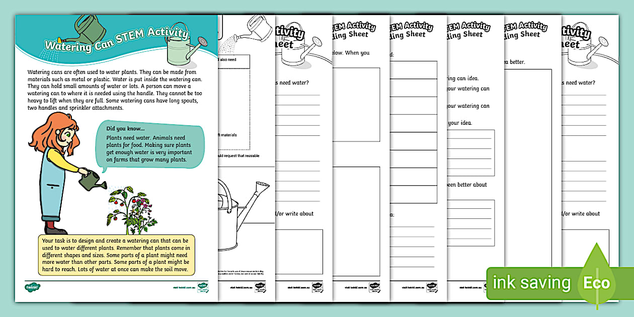 Watering Can STEM Activity (teacher made) - Twinkl