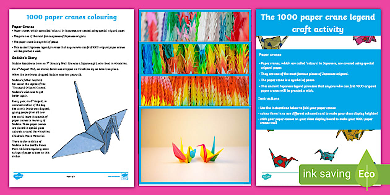 1000 Paper Cranes Display - KS1 Activities - Active Learning