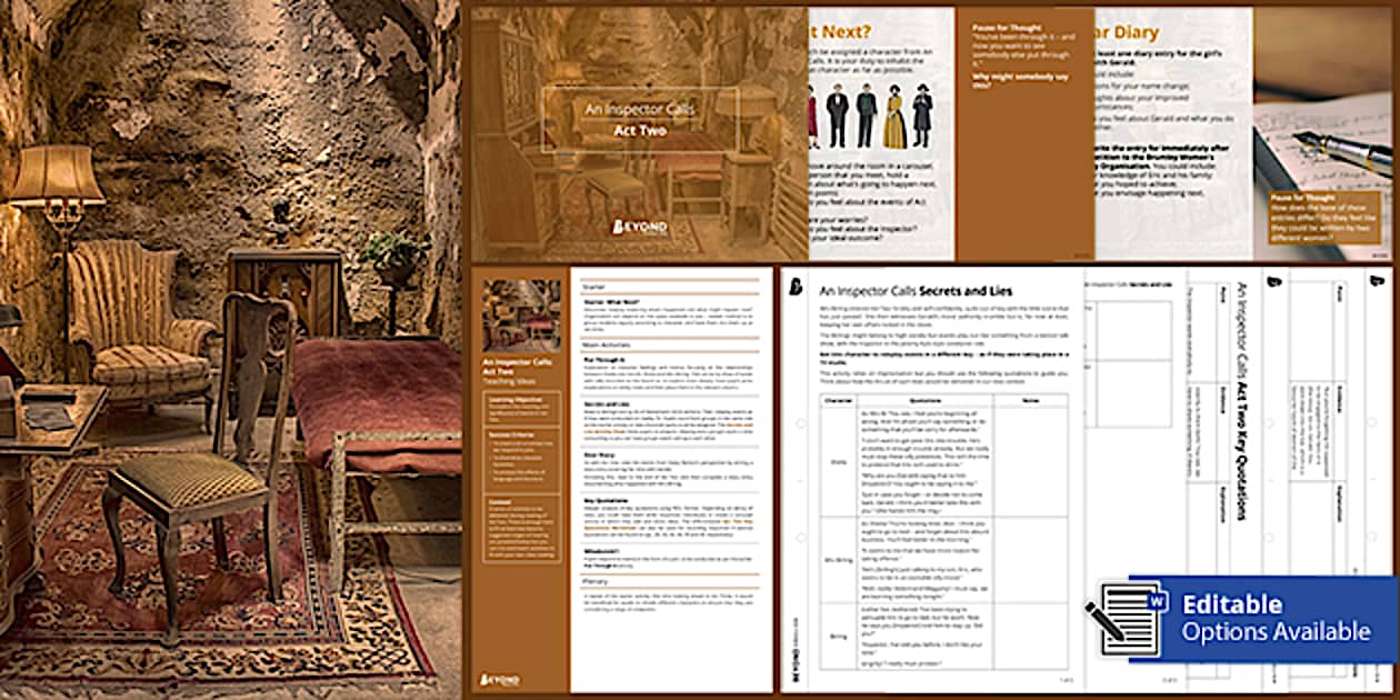 An Inspector Calls Act 2 Lesson Pack | GCSE English | Beyond