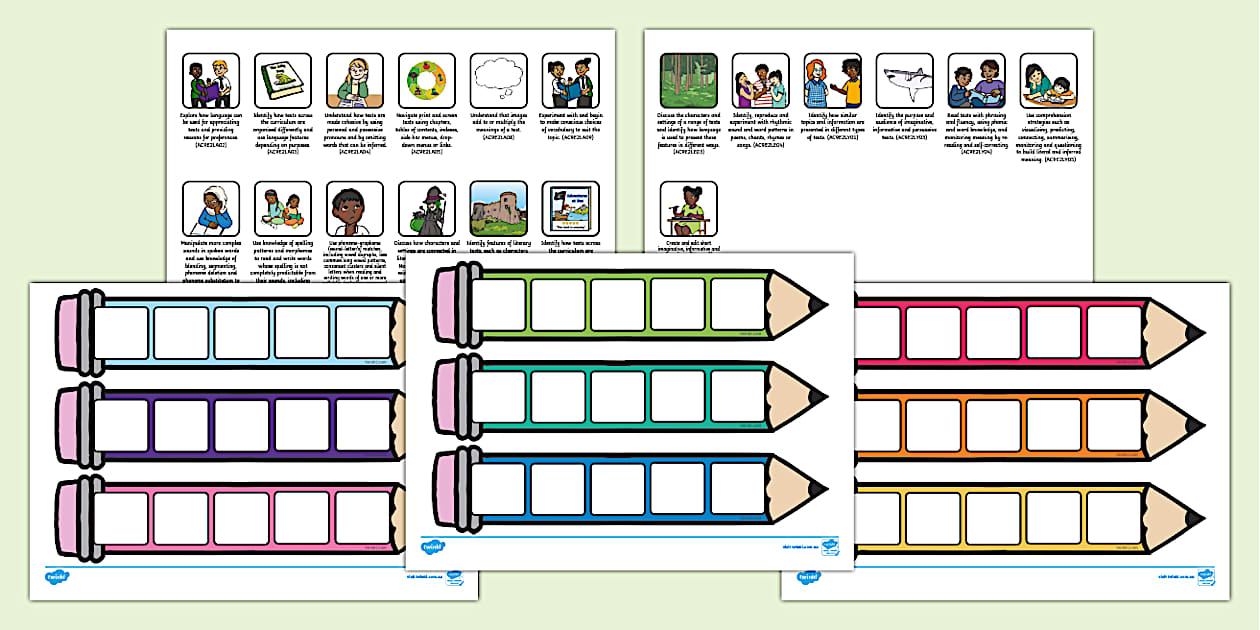 Year 2 Reading Pencil Targets Assessment Tracker - Twinkl