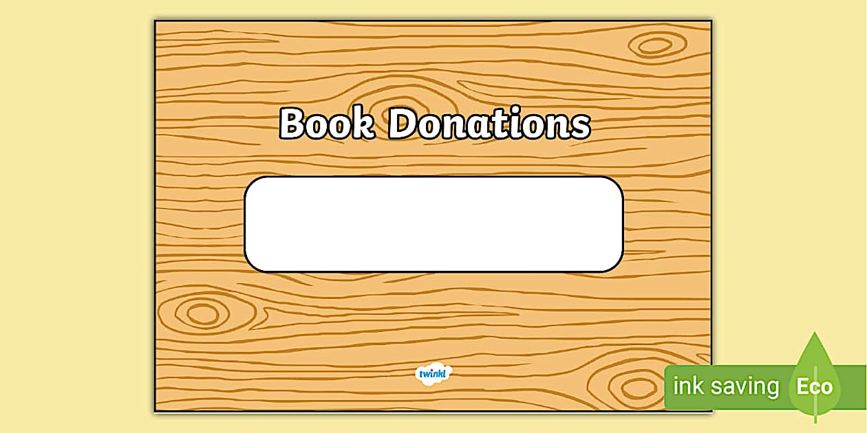 Second-Hand Bookshop Donations Box Display Poster - Twinkl