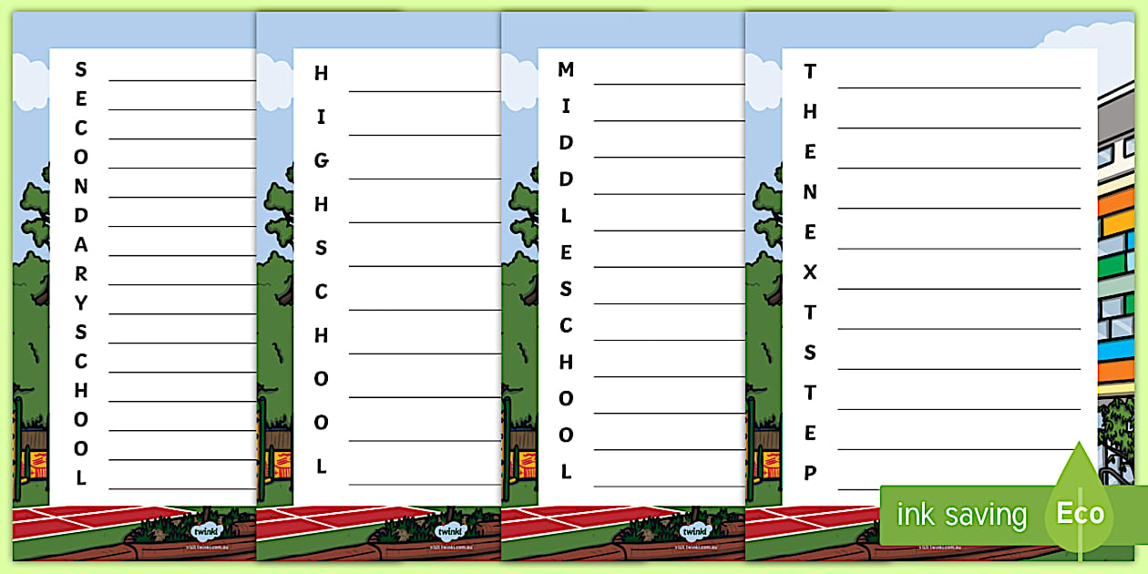Final Year Acrostic Poem - Twinkl