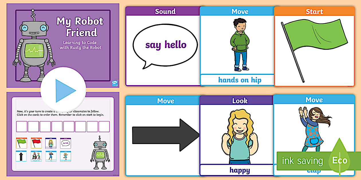 Editable My Robot Friend Coding Resource Pack - Twinkl