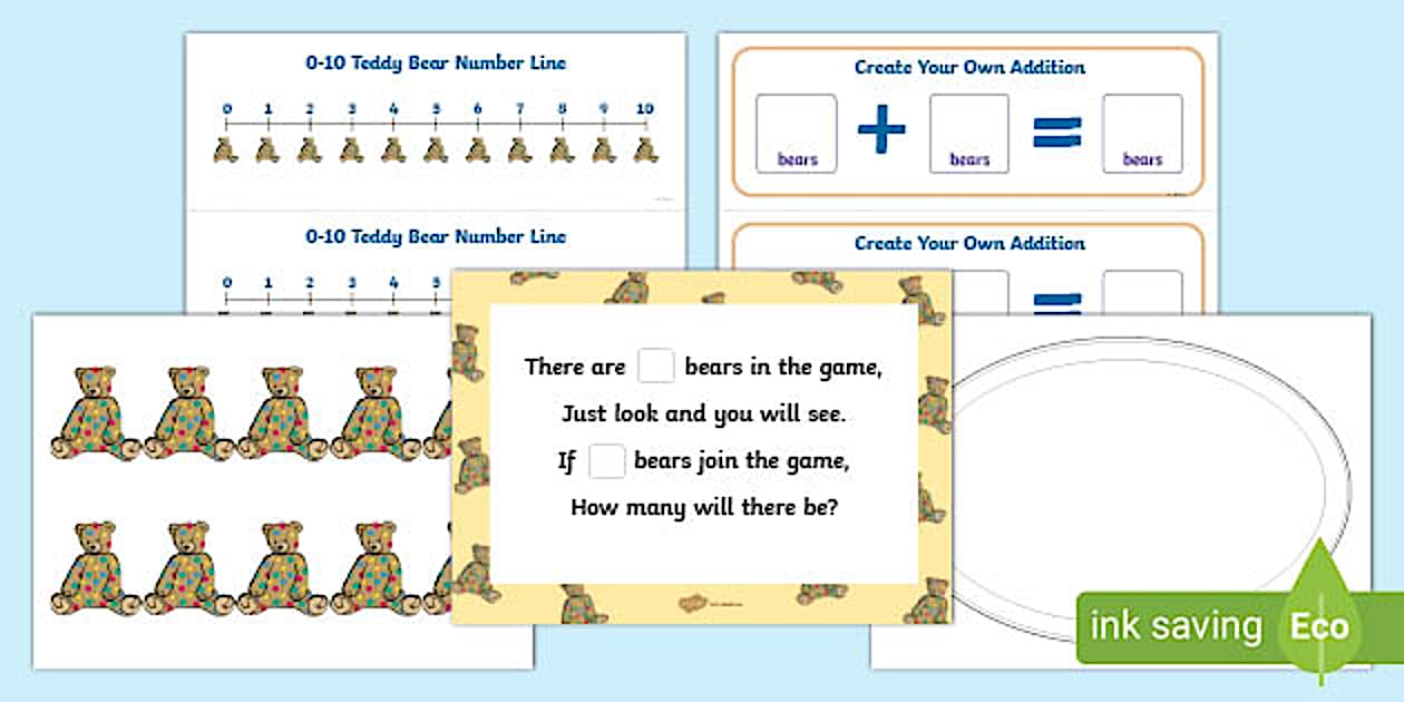 Spotty Bear Addition Game - Twinkl
