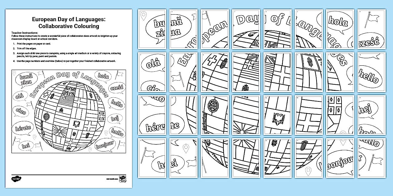 👉 European Day of Languages: Collaborative Colouring