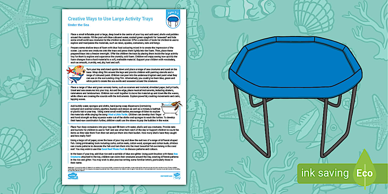 Under the Sea Theme for Toddlers | EYFS Large Activity Trays