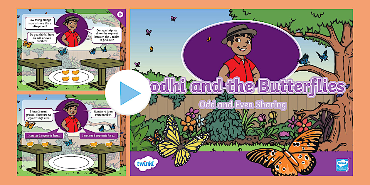 👉 Bodhi and the Butterflies: Odd and Even Sharing PowerPoint