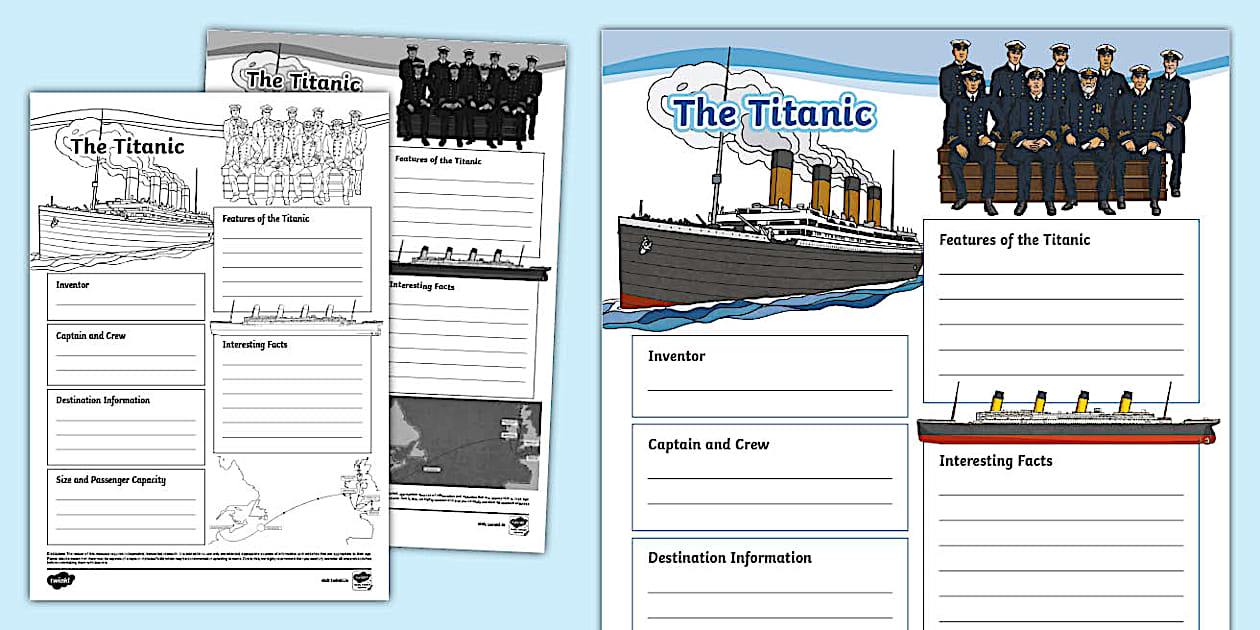 The Titanic Fact File Template - Twinkl