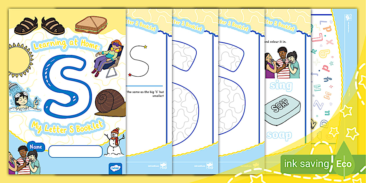 Learning Letters at Home: My Letter S Activity Booklet