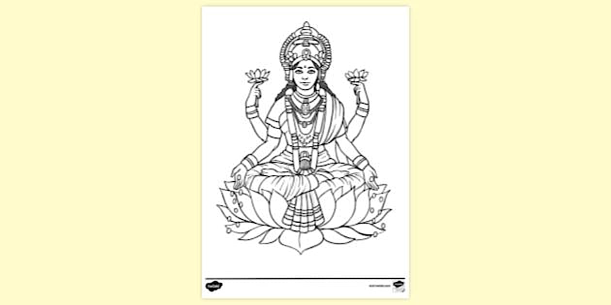 Shakti Hindu Goddess - Colouring Sheet (teacher made)
