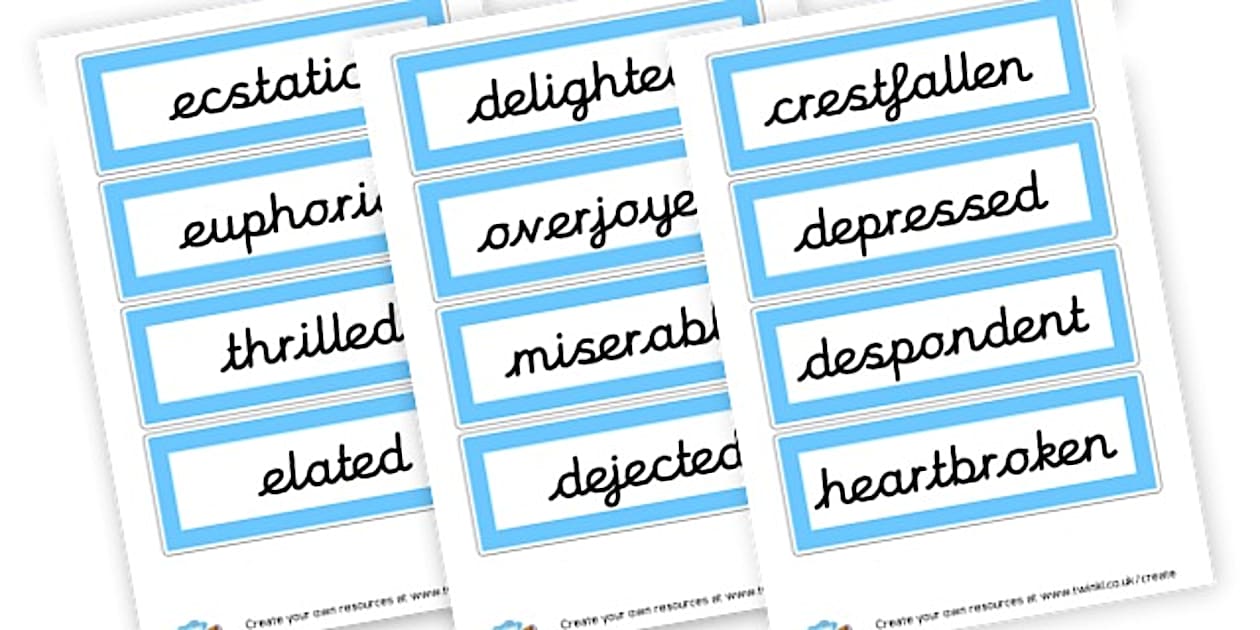 List of Feelings and Emotions | Primary Resources | Twinkl