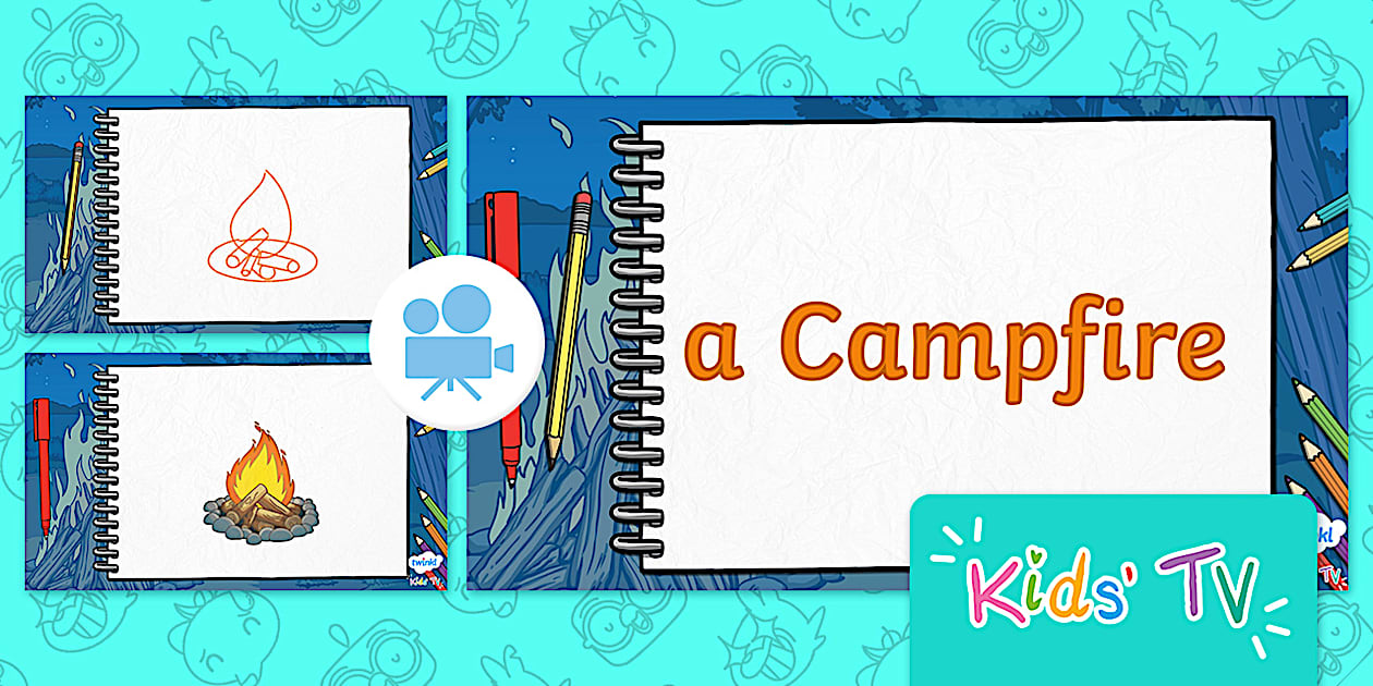 How to Draw a Campfire - Twinkl Kids TV | Art Tutorial