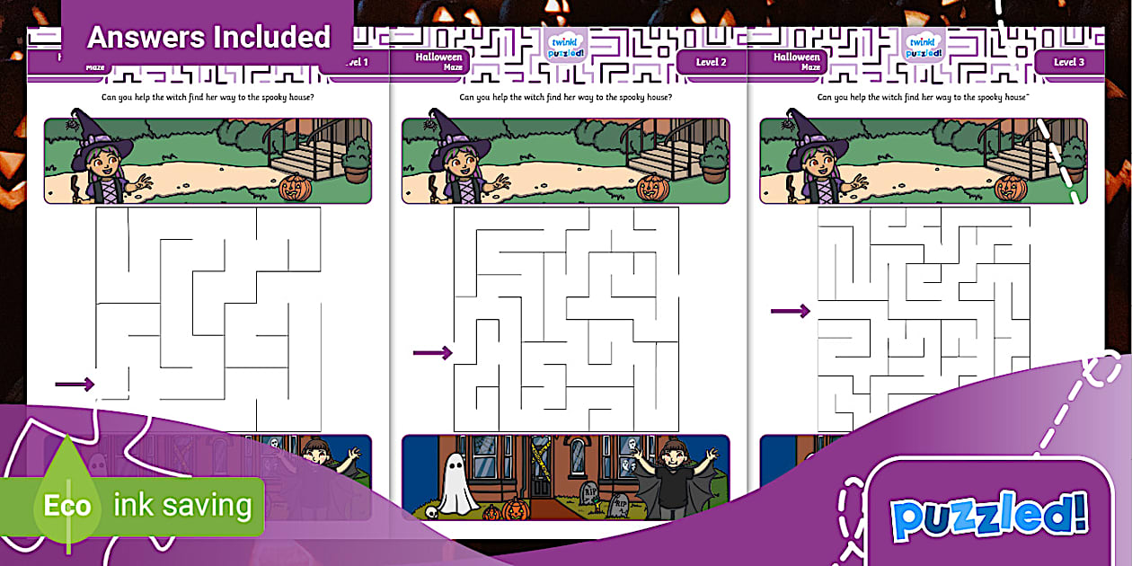 Fun Printable Halloween Mazes - Twinkl Puzzled - Kids
