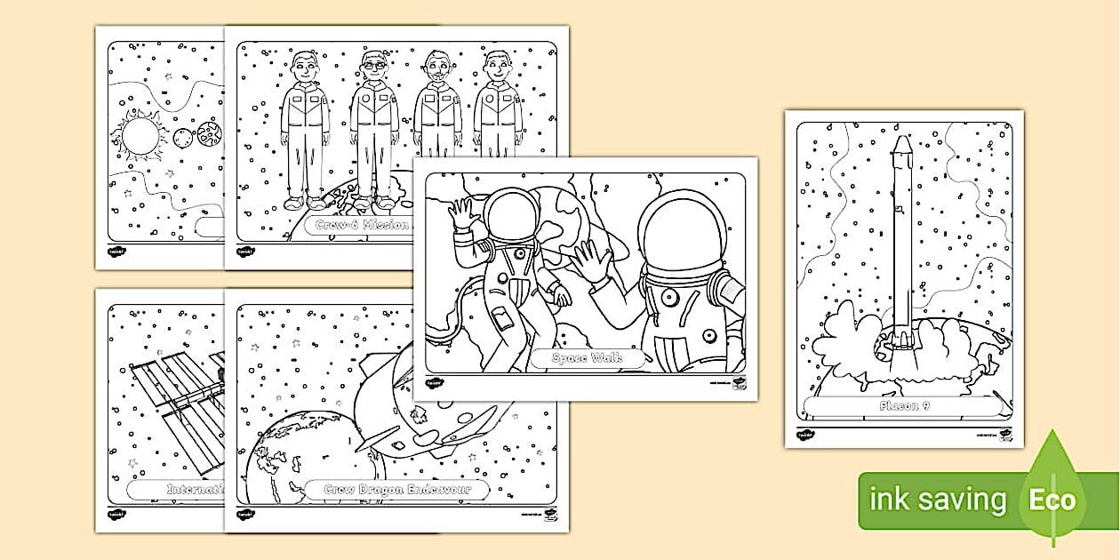 SpaceX Crew-6 Mission - Colouring Sheets (teacher made)