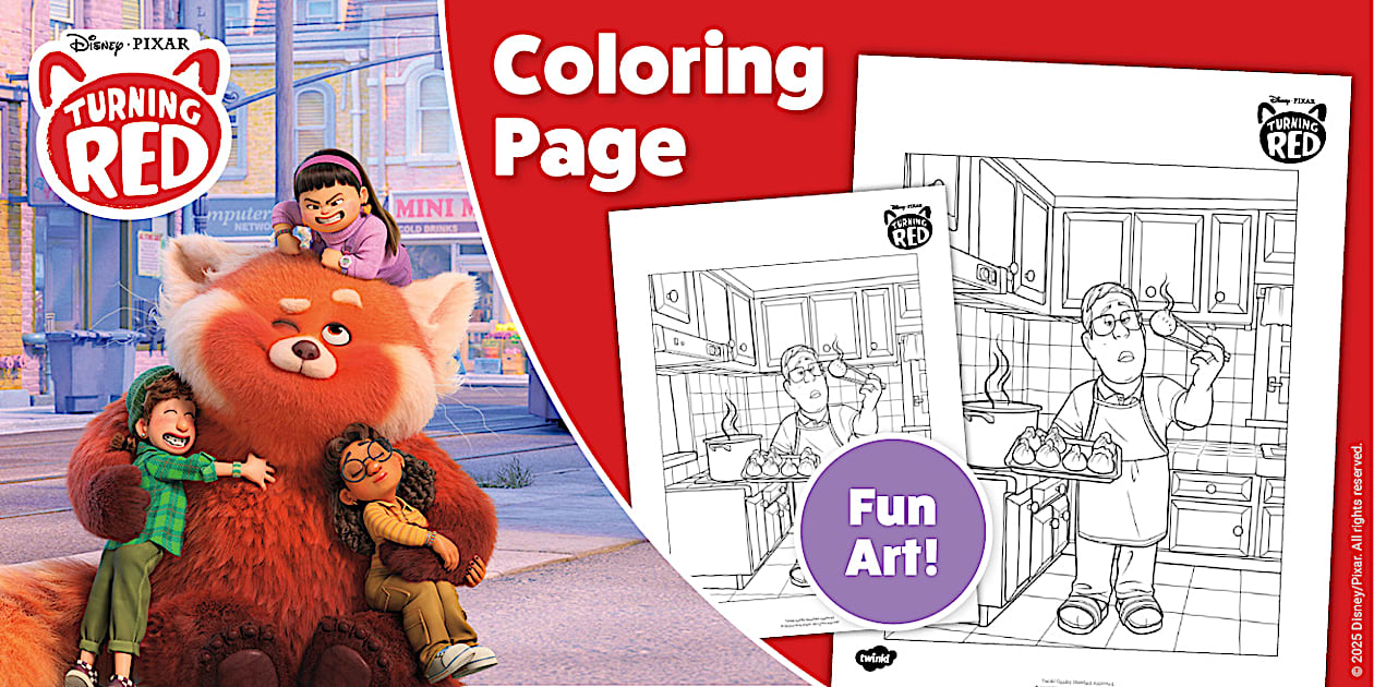 Turning Red: Jin Lee Coloring Page
