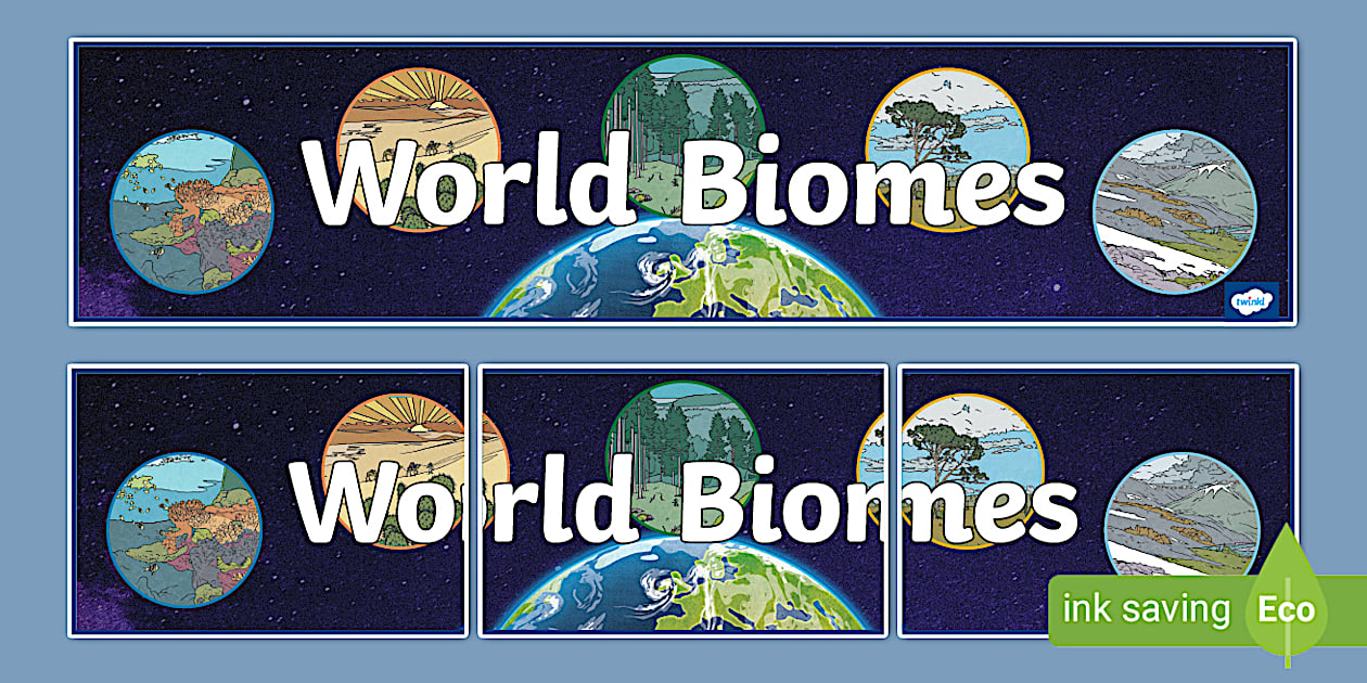 World Biomes Display Banner (Teacher-Made) - Twinkl