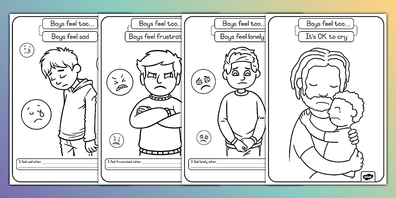 Foundation Phase: Emotions – Colouring Pages - Twinkl