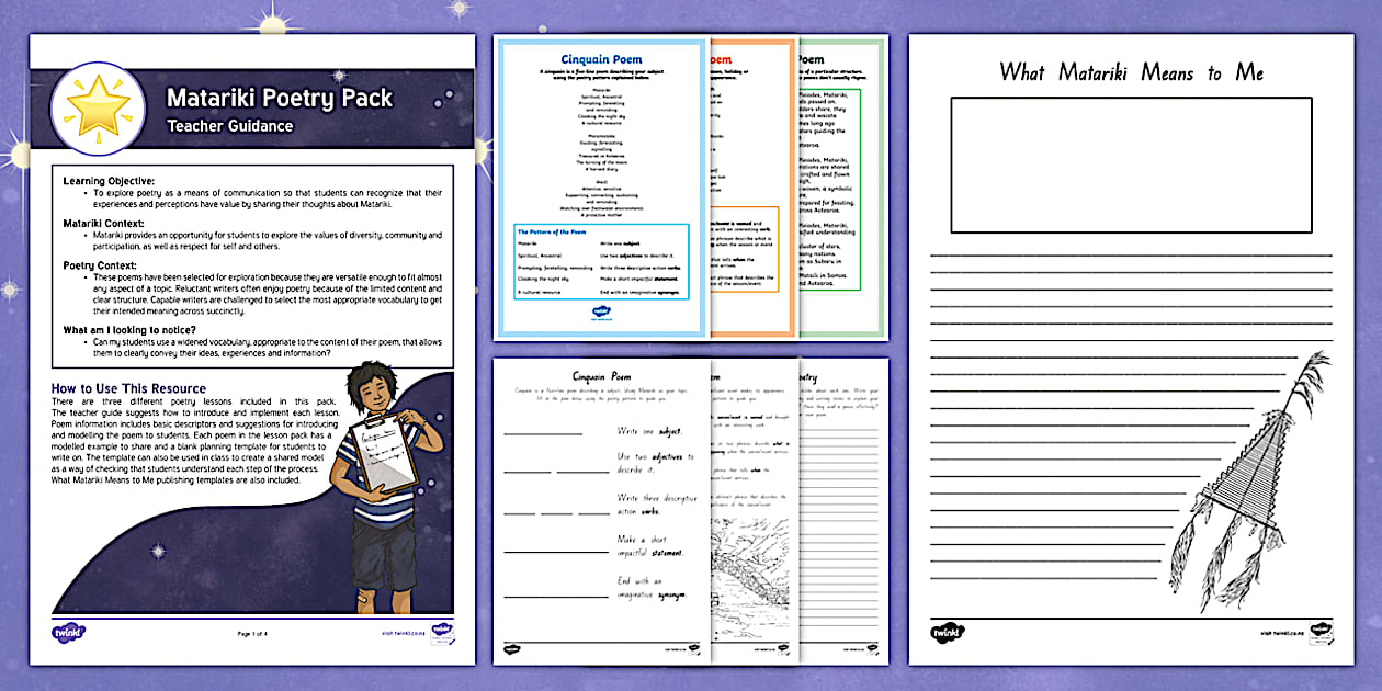 Matariki Poem Pack | Matariki | Twinkl NZ (teacher made)