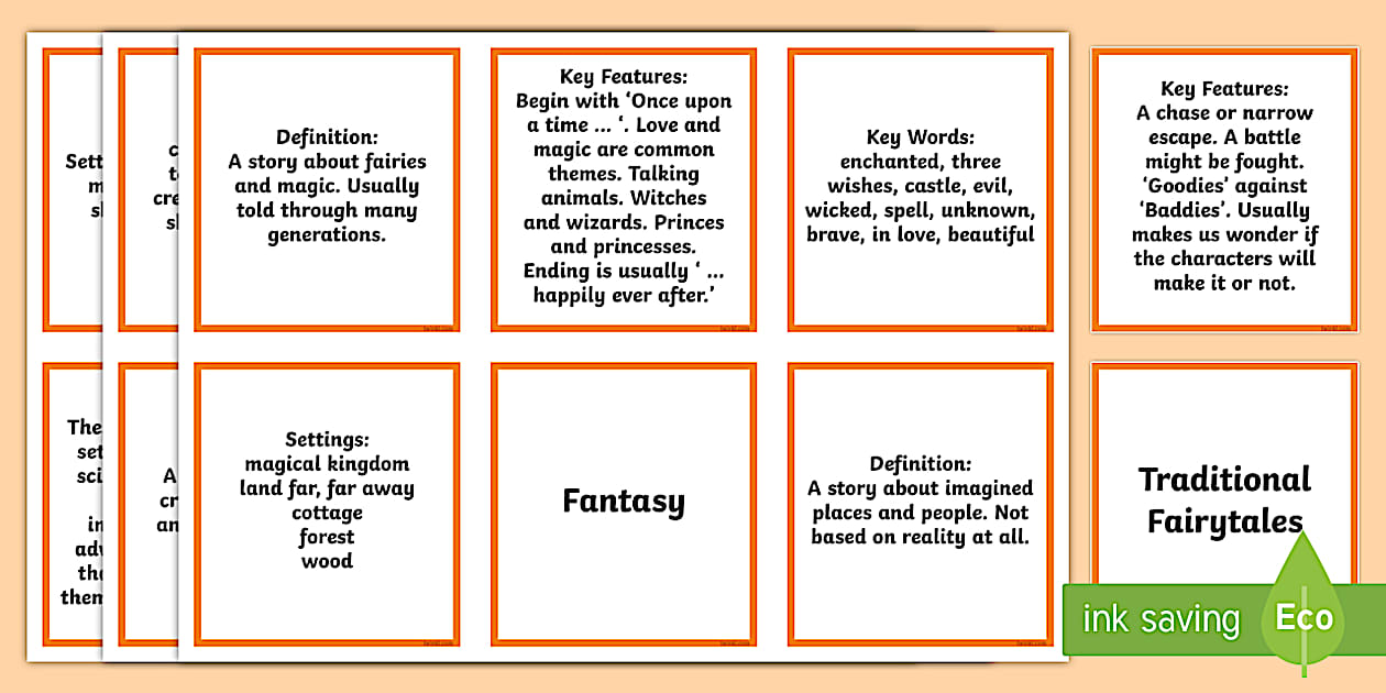 Story Genres Matching Activity