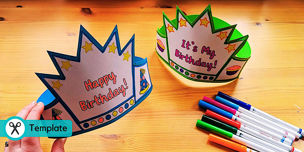Birthday Crown Craft | Birthday Craft (teacher made)